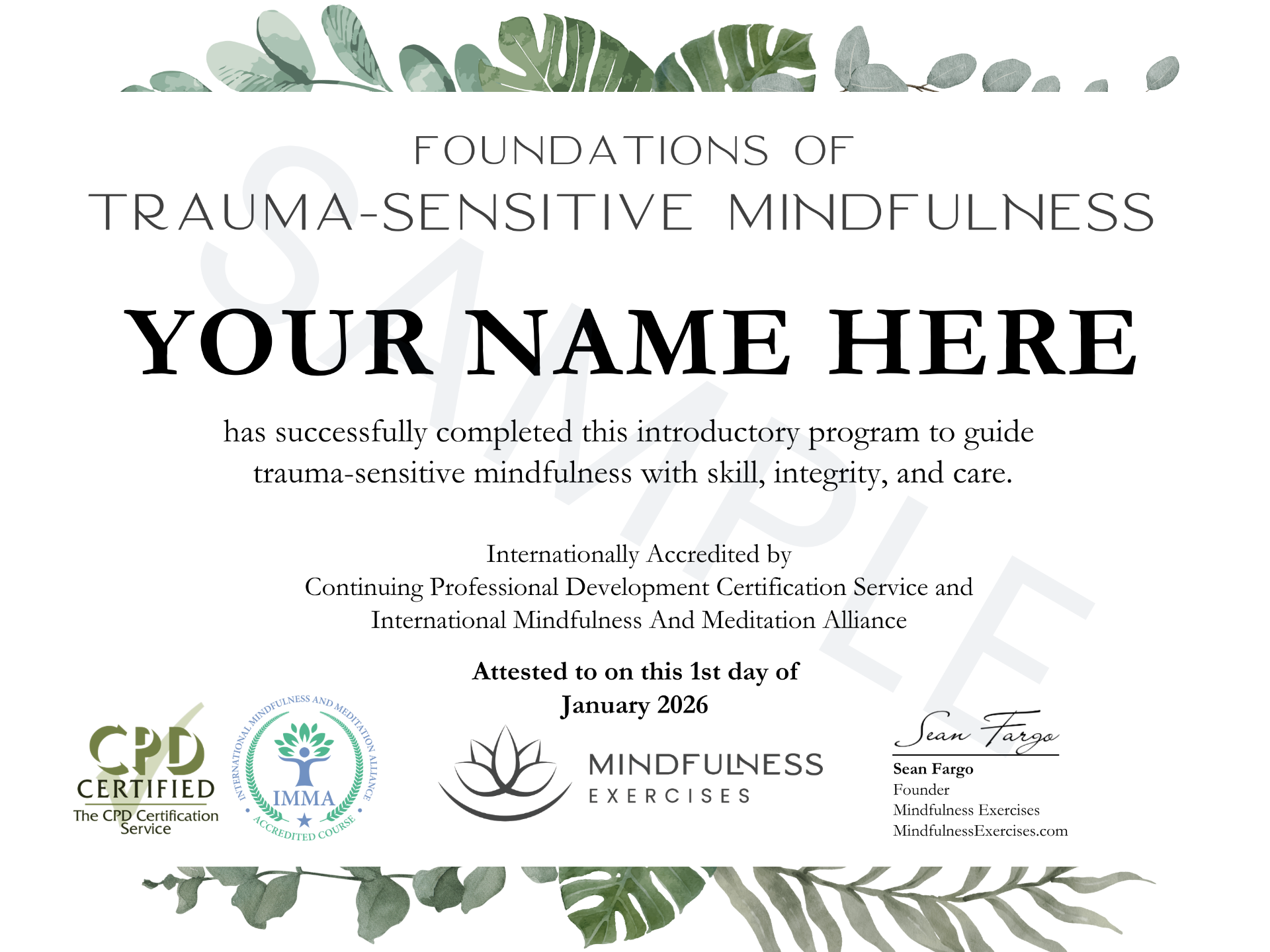 Trauma-Sensitive Mindfulness Certification | Mindfulness Exercises